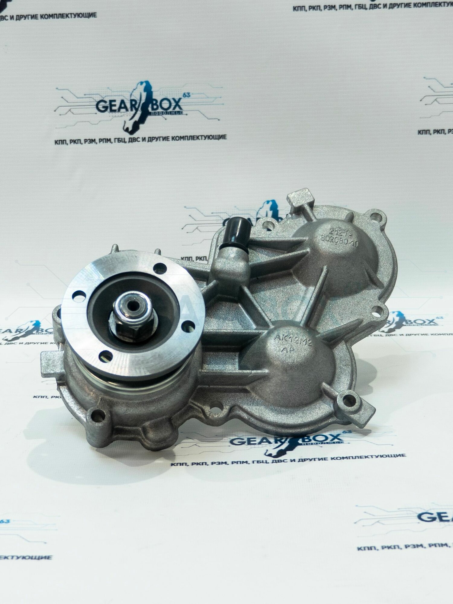 Задняя крышка раздатки (РКП) для ВАЗ 21213 Нива, 2123 Шевроле (усиленная, в сборе) под двухрядный подшипник