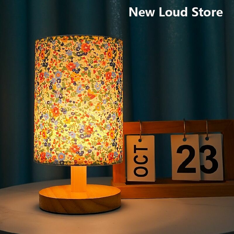 Лампа настольная , LED, 26x13cm, тканевый плафон, Китай