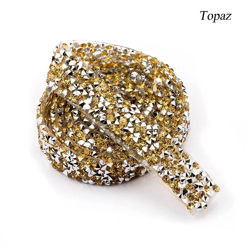 Лента с искусственными стразами Topaz, 15 мм, 91 см
