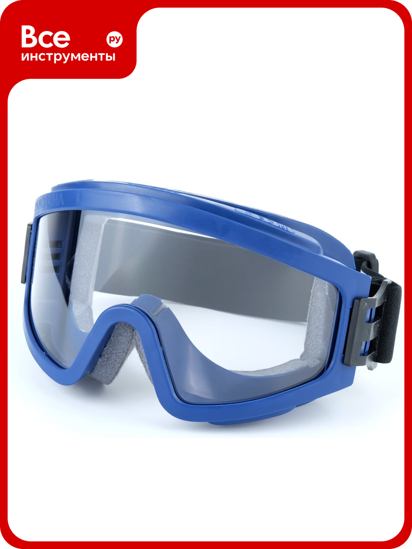Защитные закрытые очки с непрямой вентиляцией РОСОМЗ ЗН11 PANORAMA StrongGlassтм PC 24137, поликарбоната с влагостойким