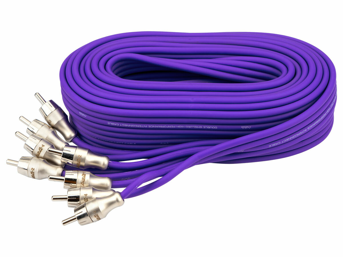 Межблочный 4-х канальный RCA кабель AURA RCA-B254MkII бескислородная медь(OFC)