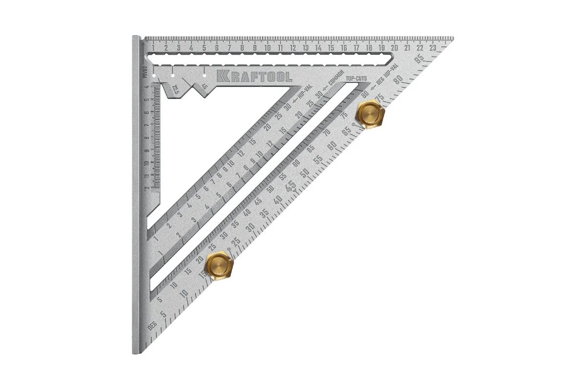 KRAFTOOL Высокоточный кровельный угольник 250 мм, 5-в-1 3441-25 для точной разметки