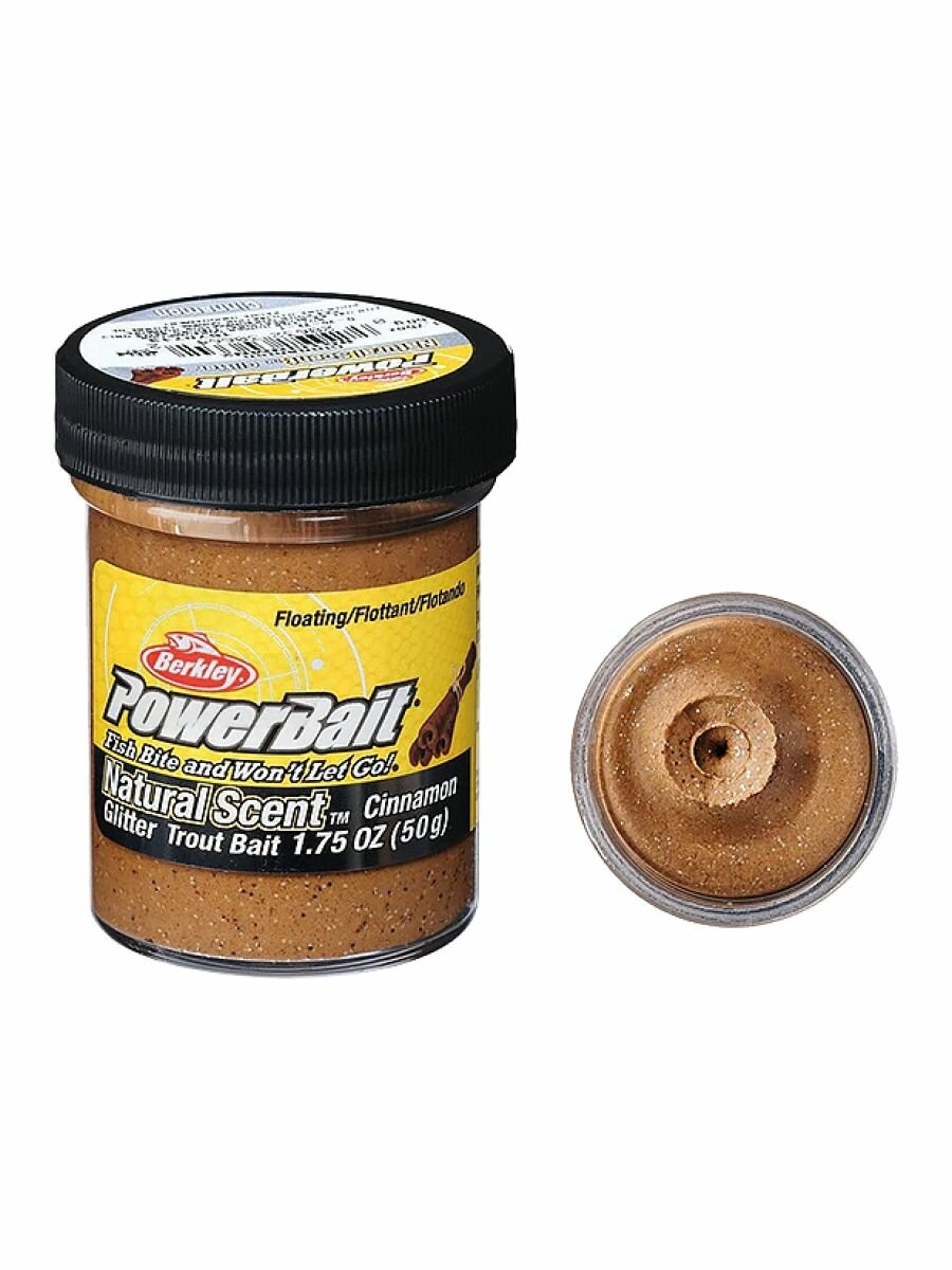 Паста форелевая Berkley PowerBait Natural Scent Glitter Trout Bait Spices, 50 г, Cinnamon (корица)