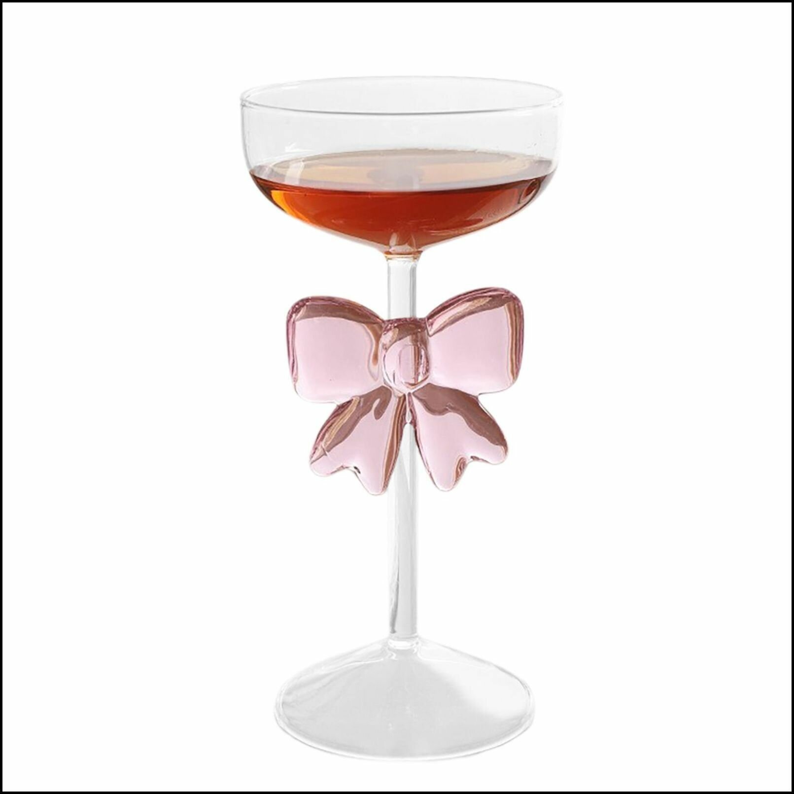 Эксклюзивный набор бокалов 300 мл с двойными стенками и декором Розовый бант представлен в премиальном исполнении