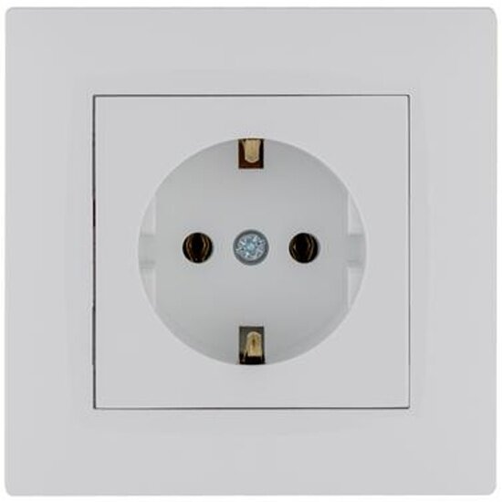 Розетка Makel 1-м Karea RIZZ с заземл. бел, 88001028