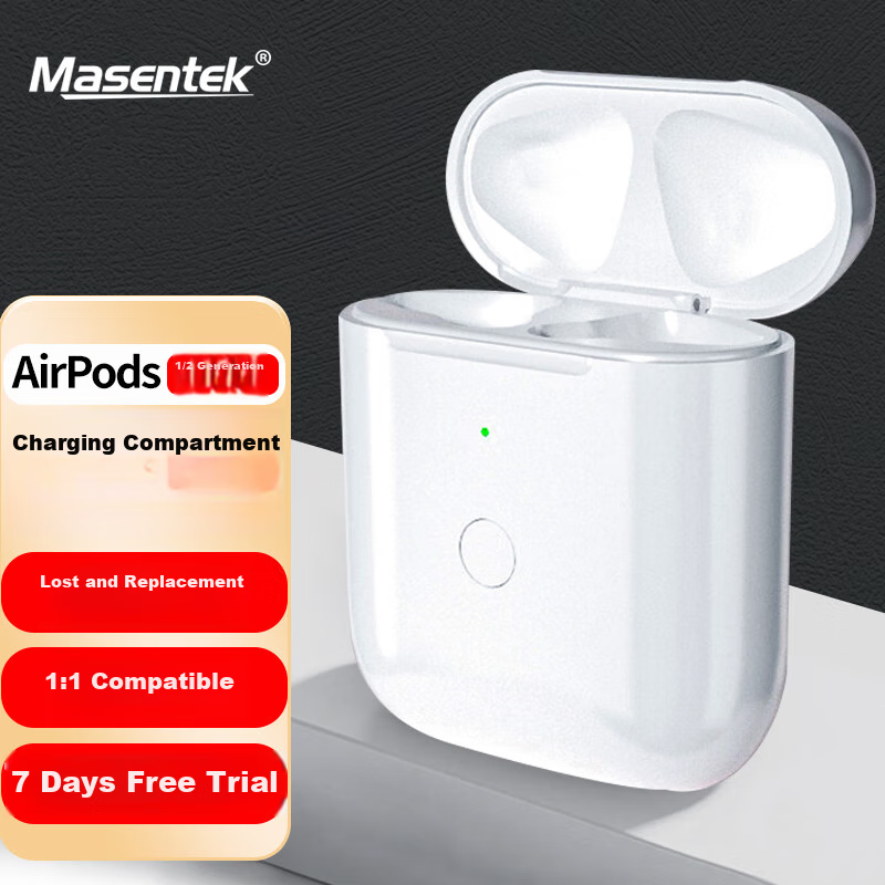 Masentek Battery Case for AirPods 1/2/Pro/Pro2 Wireless Bluetooth Earphones, Compatible with Apple (Pro/Pro2) Original Case, Replacement for Lost Case