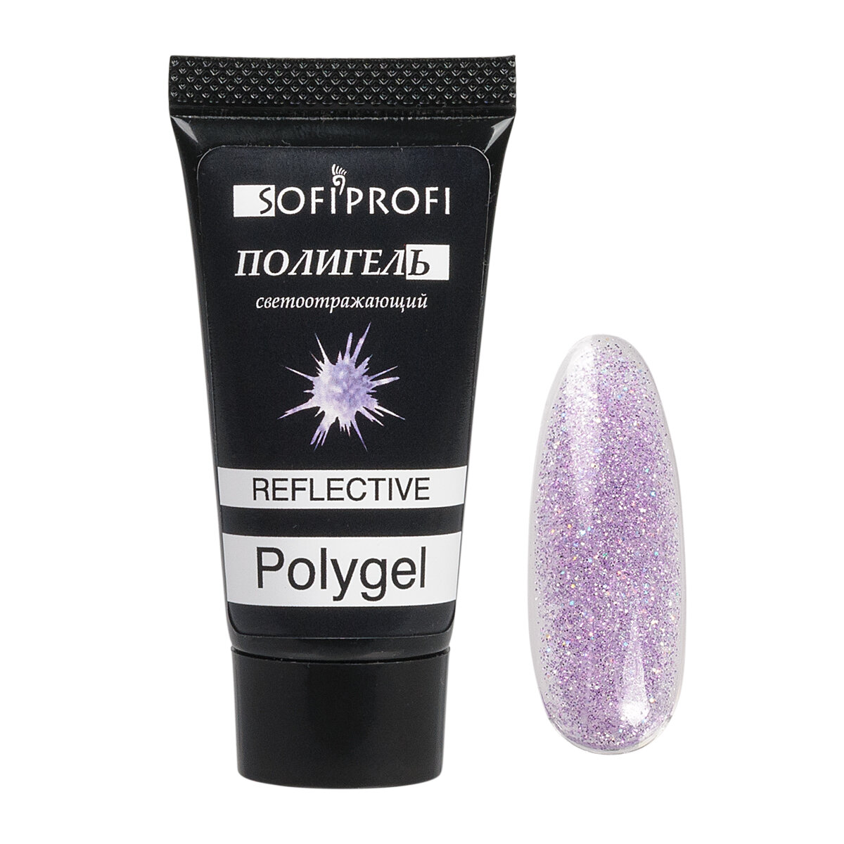 Полигель светоотражающий для ногтей Тон 2723 Sofiprofi REFLECTIVE Polygel, 15 мл