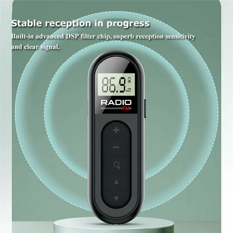 Мини карманный FM-радиоприемник с возможностью подзарядки, портативный 76-108 МГц0Z8D