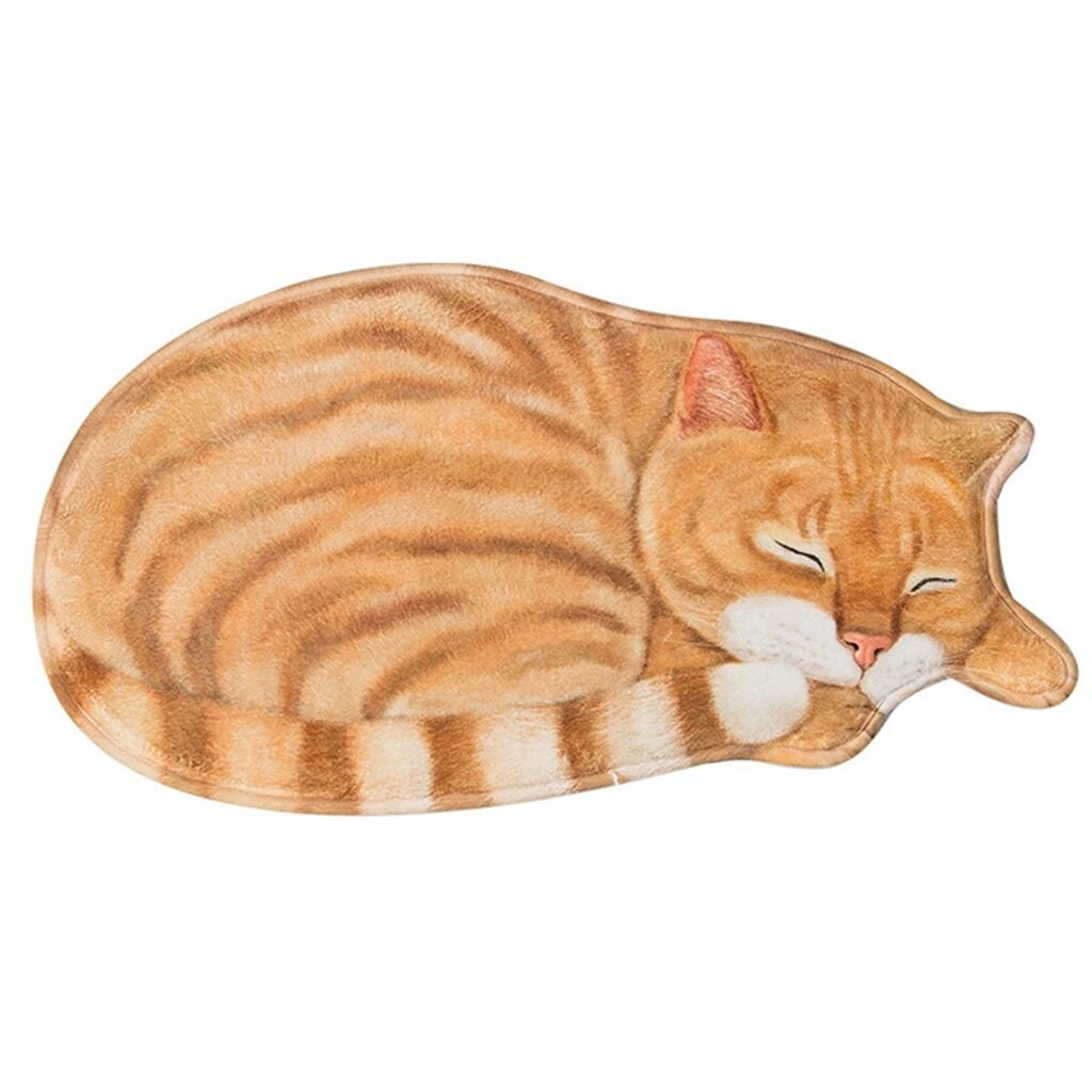 3D Кошачий Коврик Для Пола-Оранжевый Кот