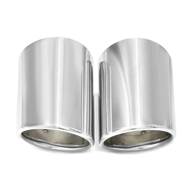 Наконечник глушителя выхлопной трубы автомобиля для AUDI Q7 TDI Quattro 2006, 2007, 2008, 2009, 2010-2013, накладка на выхлопную трубу из нержавеющей стали Silver