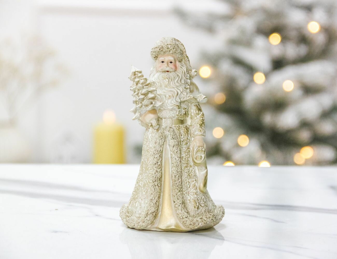 Декоративная фигура золотистый санта, 15 см, Due Esse Christmas XNA22015811