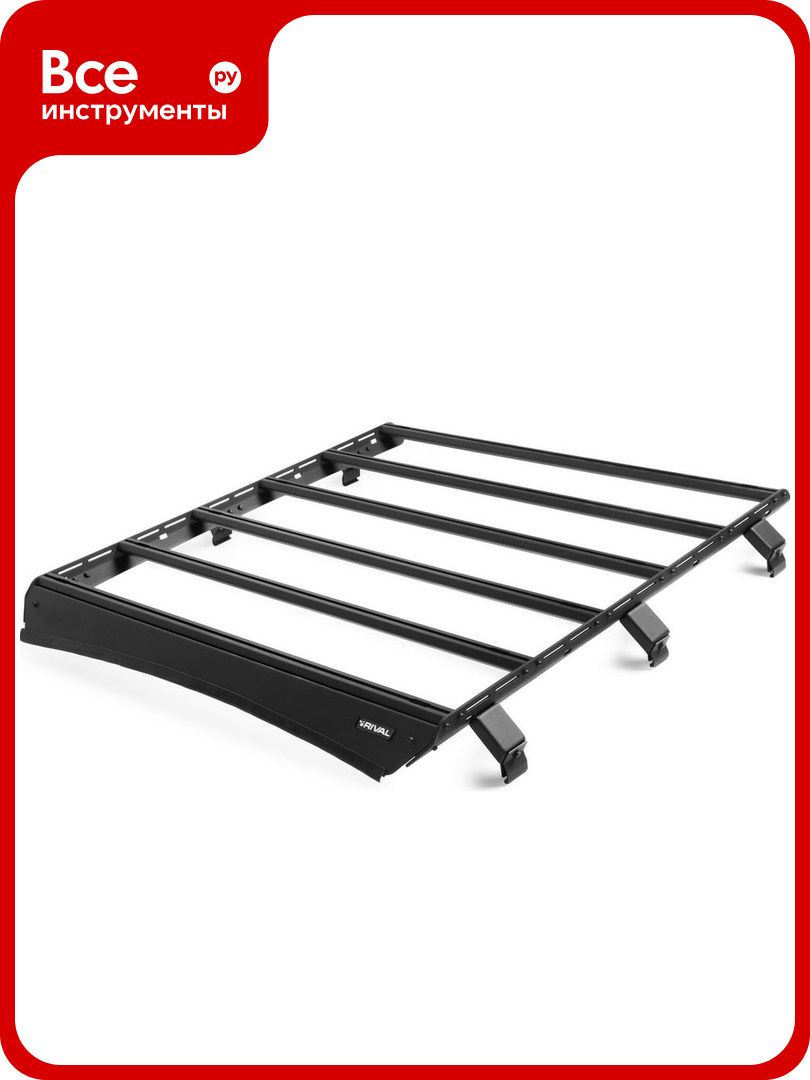 Багажник на крышу авто Rival для Lada Niva 2121/2131 и Legend 2121/2131, черный, аэро‑дуга, крепление на штатные места