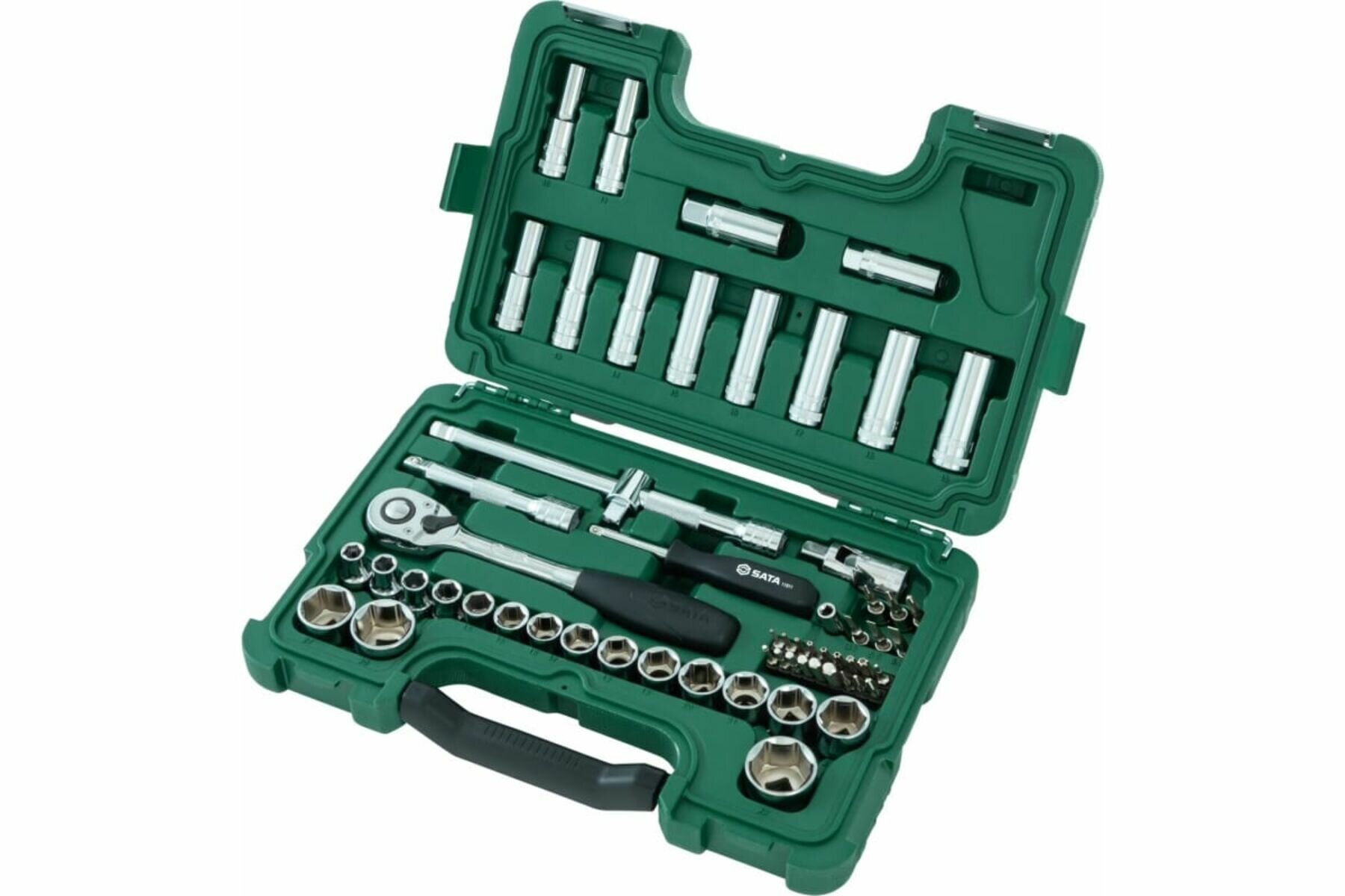 Головки (Набор) 60Пр. Торцевые И Биты С Принадлеж. (Metric) Пласт. кор.(Sata 09007)