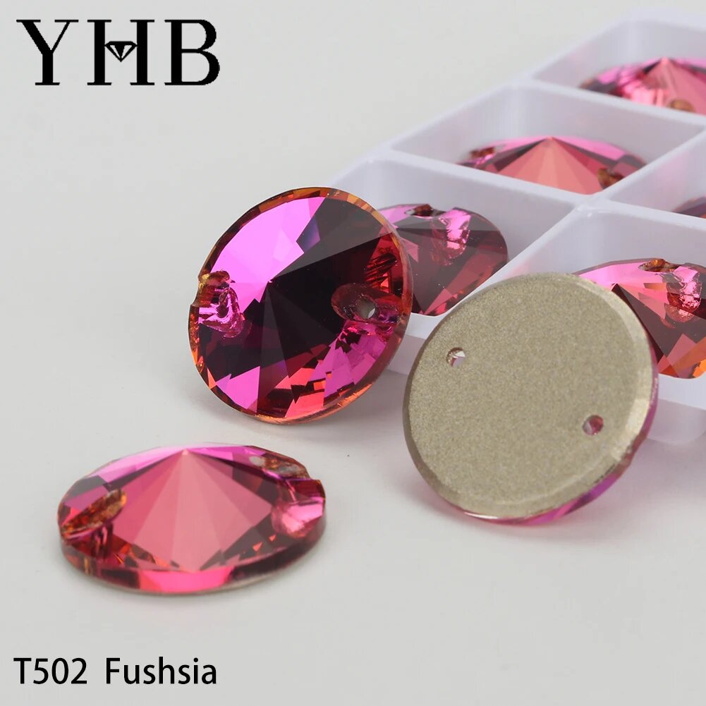 Камни YHB T502 Fushsia розовые