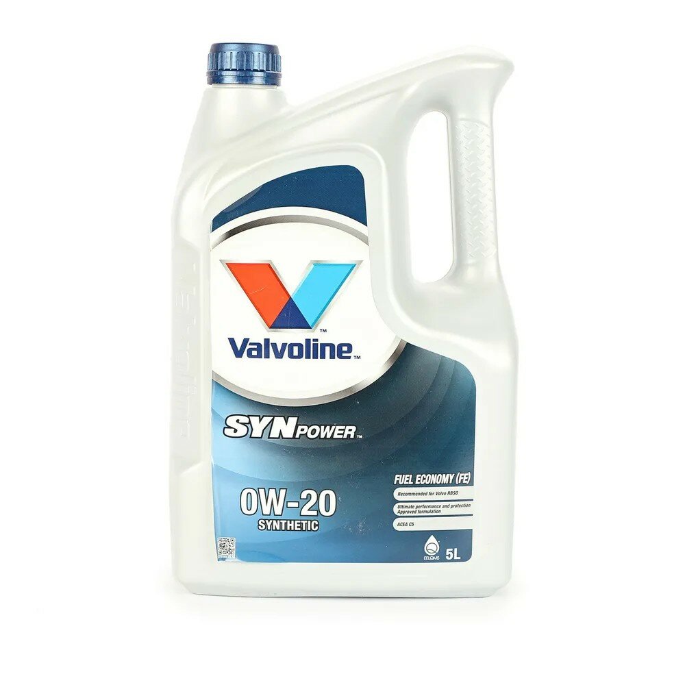 Масло моторное синтетическое Valvoline SynPower FE 0W-20, 5л, арт. 872584