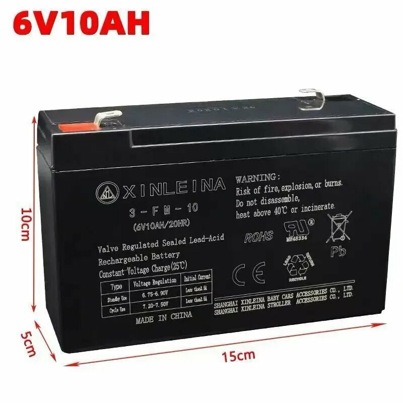 Аккумулятор XINLEINA 6V10Ah/20Hr - 3-FM-10 , GreenOne