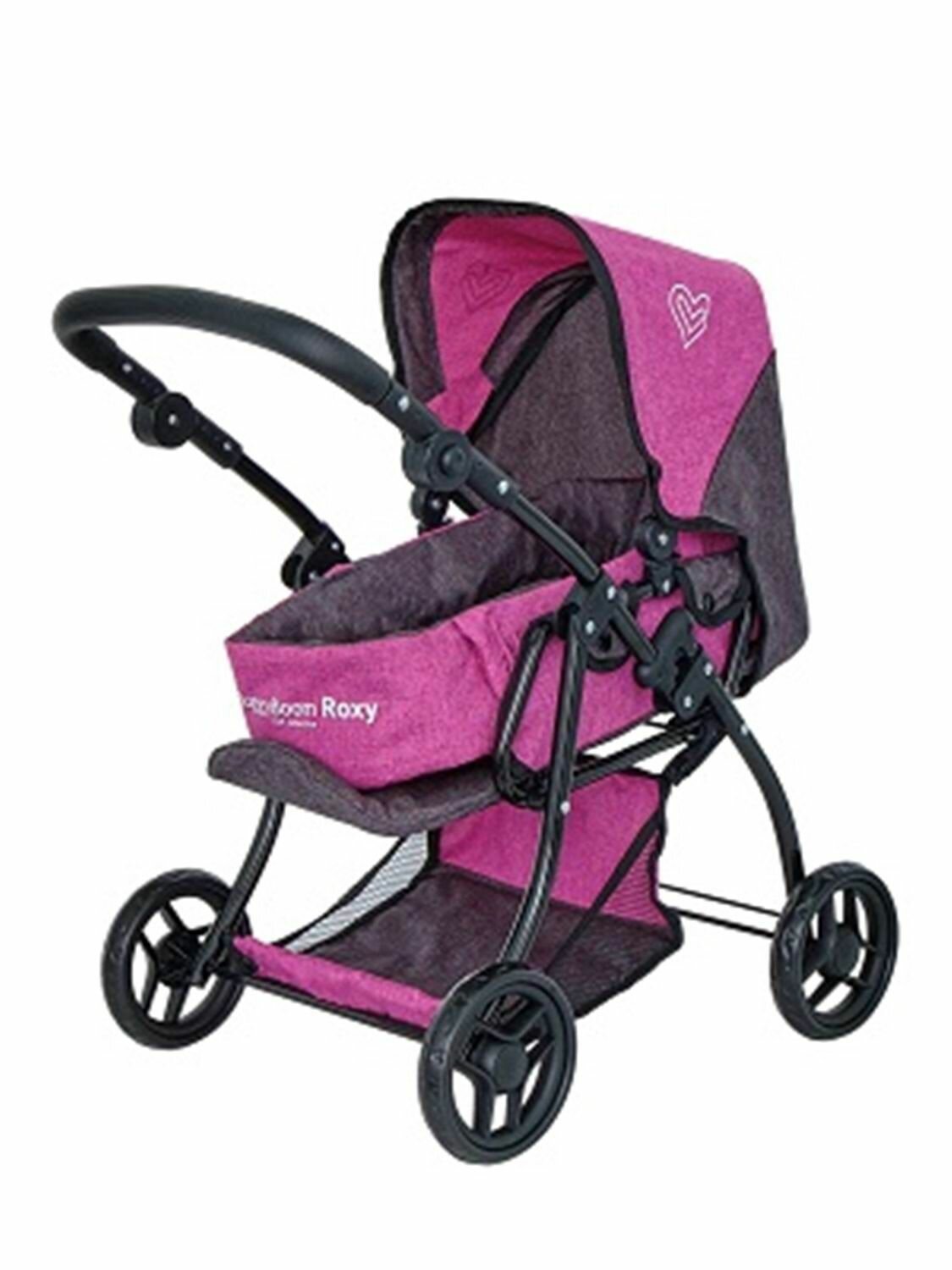 Коляска для кукол Buggy Boom Infinia - трансформер, классическая, бордово-розовая, 59х36х62 см (8448-2121)