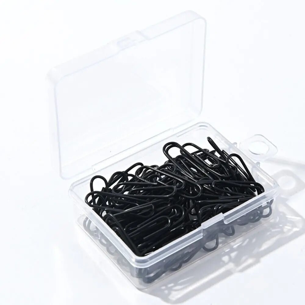 Металлические скрепки для бумаг 50 шт. Черный, 10