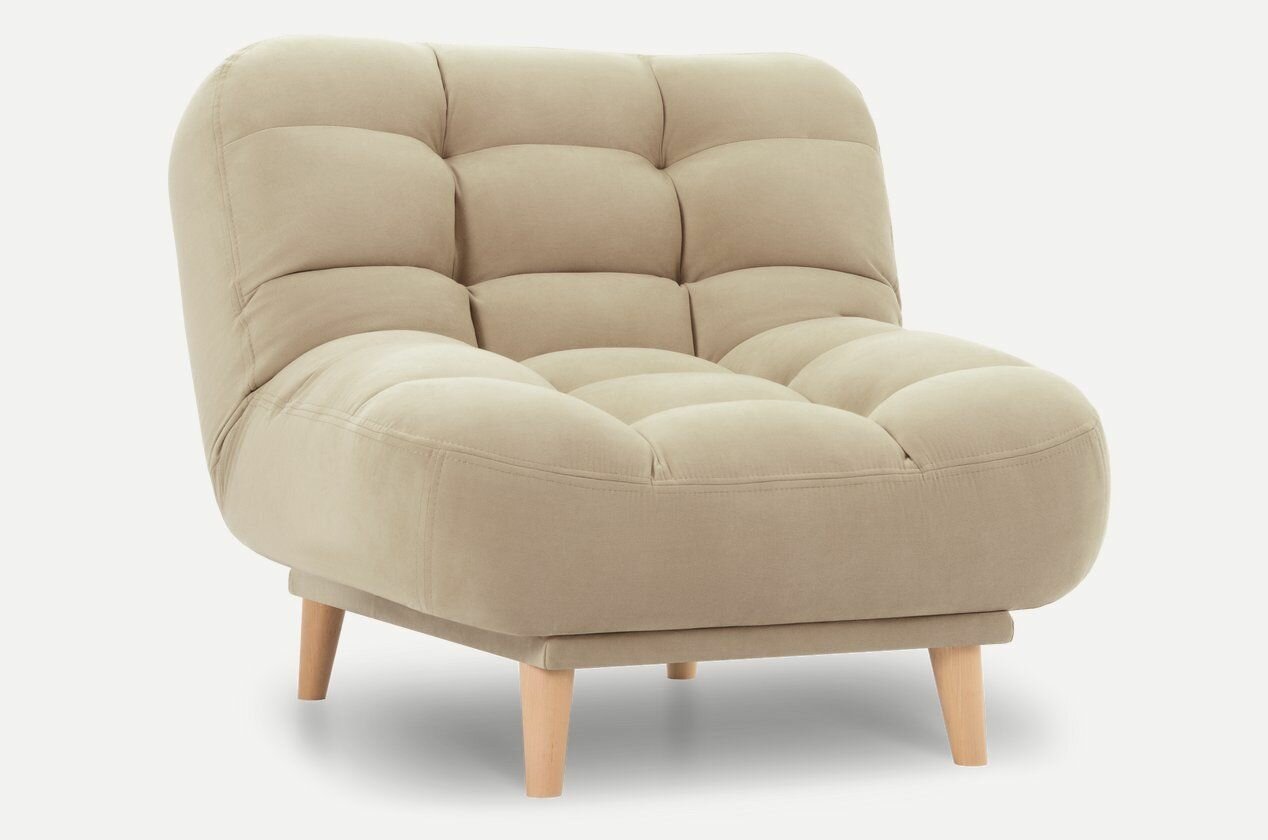 Кресло Бонс-Т Velvet Sand, Divan.ru, 95х100х90 см, бежевый, вельвет