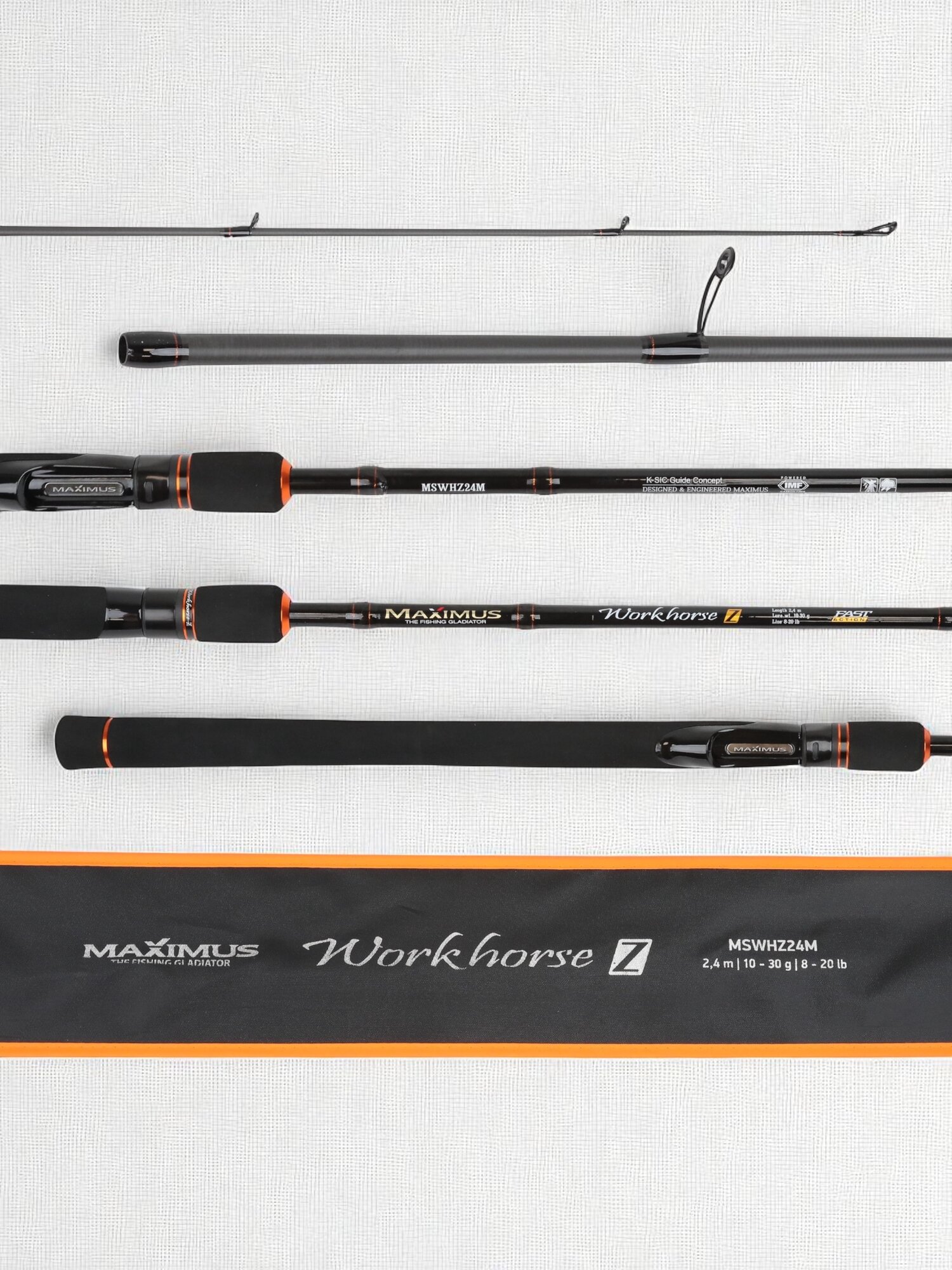 Удилище спиннинговое универсальное Maximus Workhorse Z 24M 10-30 г 2,4 м