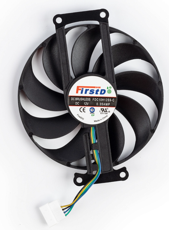 Вентилятор для видеокарты Asus Dual GTX1660, 6Pin, 86mm, S 28mm, FDC10H12S9-C, №1