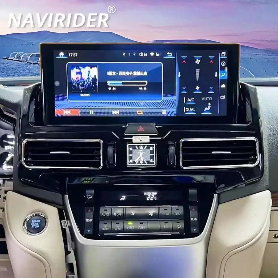 12,3 автомобильный радиоприемник Android CarPlay мультимедийный видеоплеер экран для Toyota Land Cruiser 200 LC200 2008-2014 GPS-навигация стерео