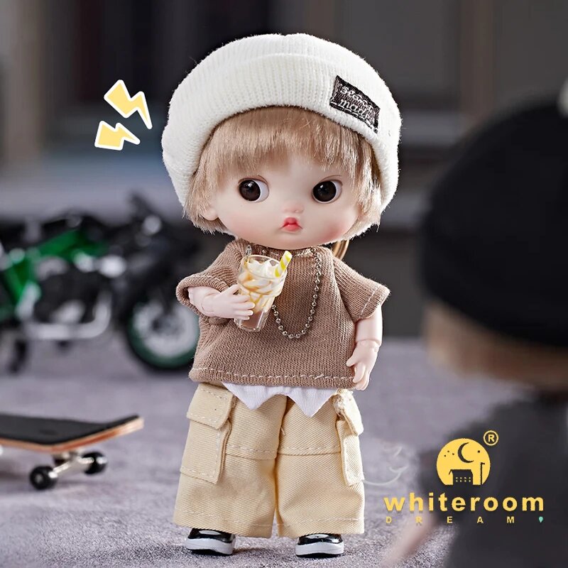 Мини-кукла whiteroom 13 см, бежевый, Street boy khaki