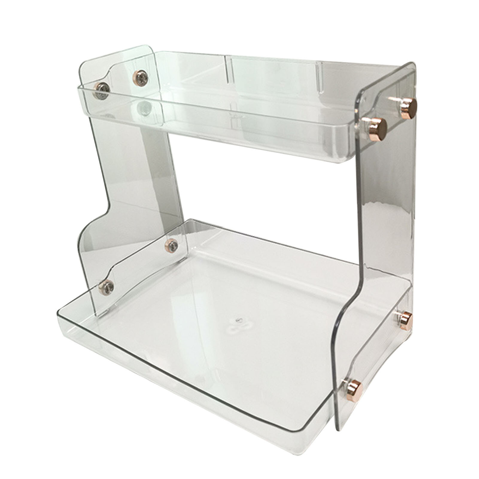 Стойка для хранения рабочего стола с двойным пространством, экономия многофункциональное настольное организатор для прозрачного офиса общежития