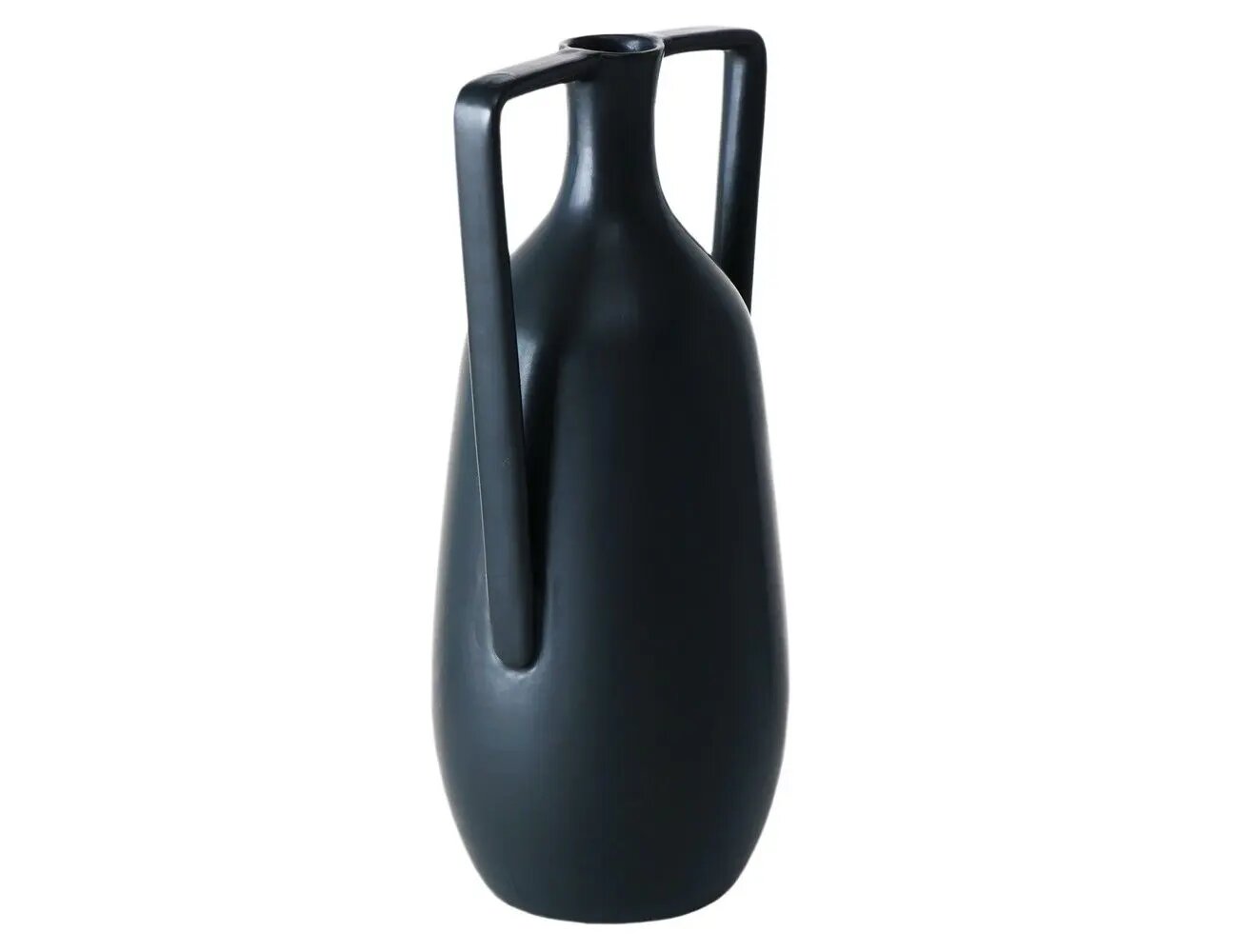 Керамическая ваза амфора "Мелаксия", чёрная, 35 см, Boltze