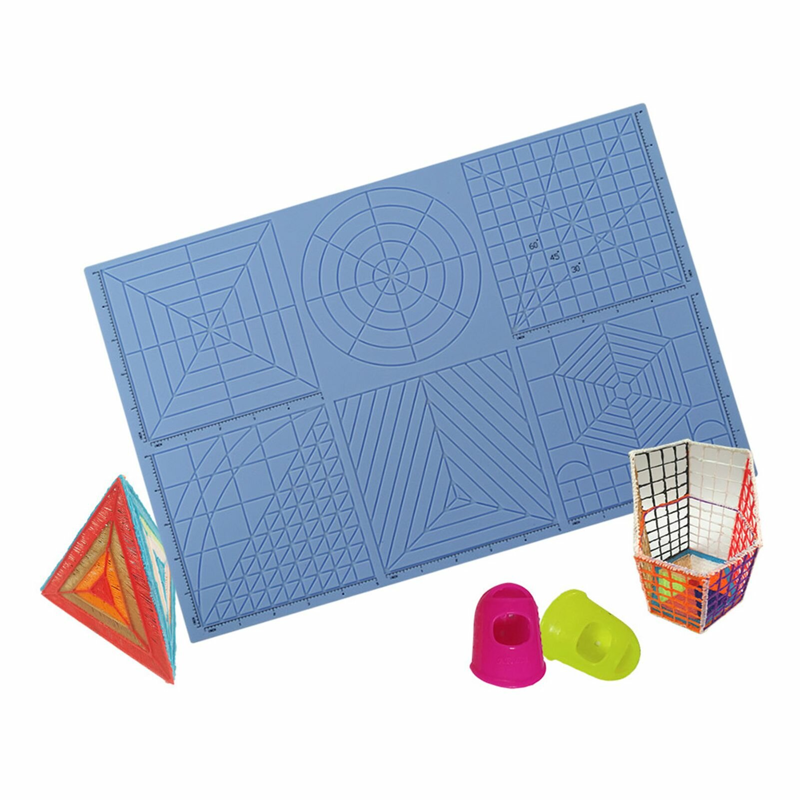 Шаблон для 3D-ручки, мягкий силиконовый коврик, многоцелевая доска для 3D-копирования и рисования с 2 напальчниками для точного создания и дизайна