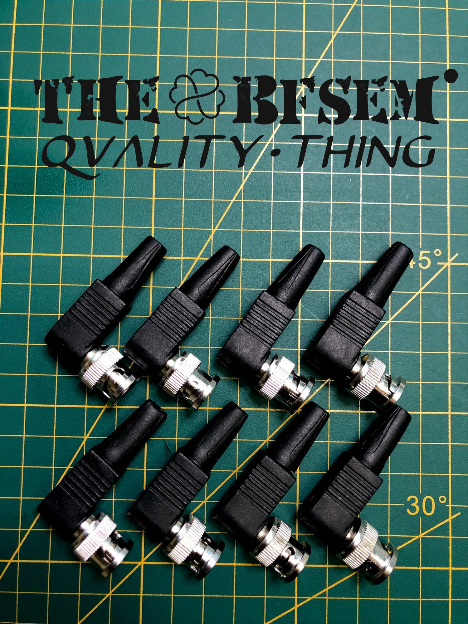 Разъём BNC (штекер), угловой / под винт / комп.-8 шт.