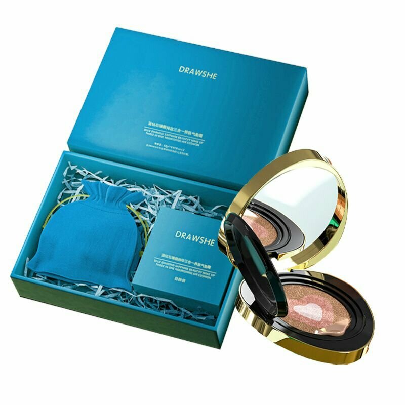 Бриллиантовый крем-кушон для лица DRAWSHE 4 в 1 в подарочном комплекте