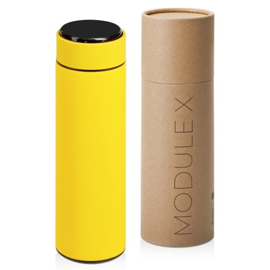 Термос Waterline «Module X» 500 мл, вакуумный, с индикатором температуры, нерж. сталь, желтый (595834W)