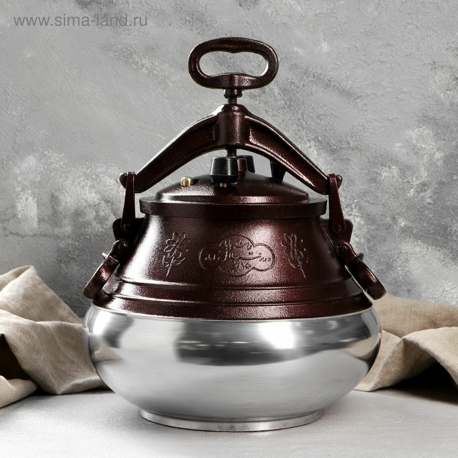 Афганский казан, 15 л, алюминий, цвет: коричневый, тип плиты: для газовой плиты