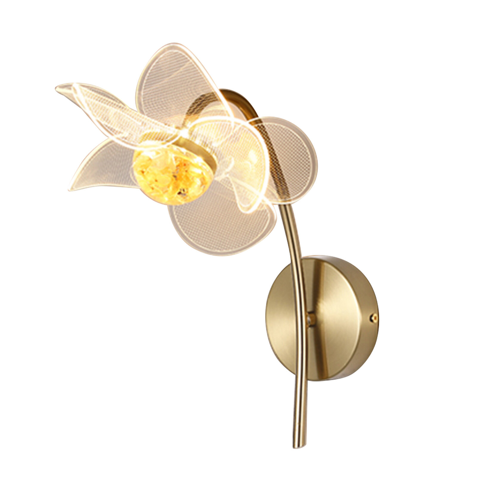 Винтажные настенные бра Цветочная настенная лампа Домашний интерьерный светильник для гостиной спальни коридора Светильник в форме цветка Коридорный светильник с регулировкой 3 цветов