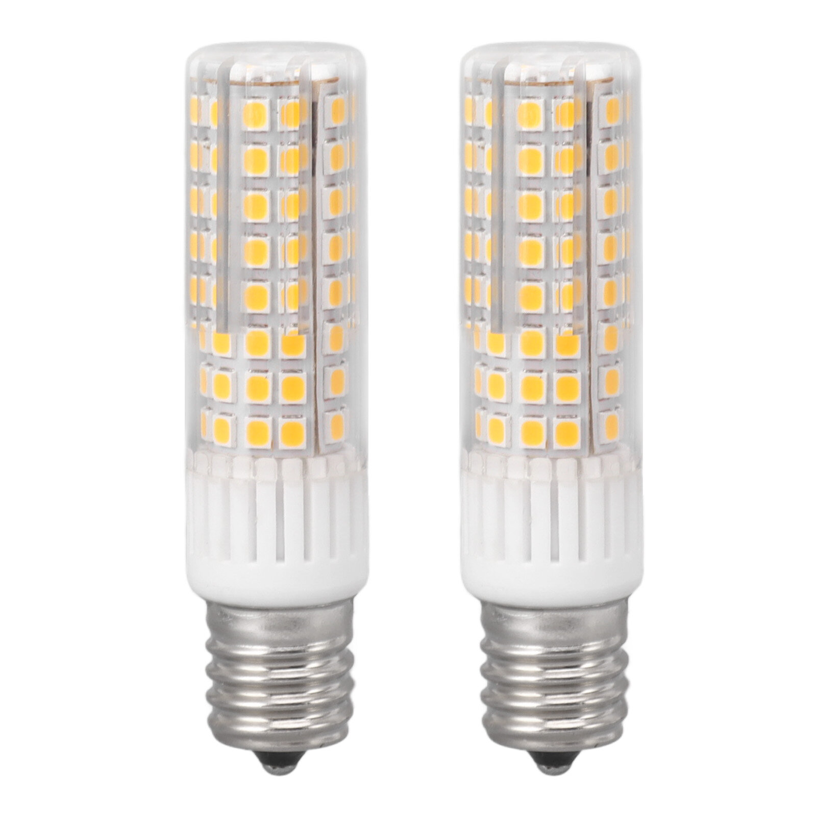 E17 Светодиодная лампа для микроволновой печи, 2 шт, 100 светодиодов, 100-240 В, ПК E17, лампочка для микроволновой печи для настольной лампы, теплый белый цвет