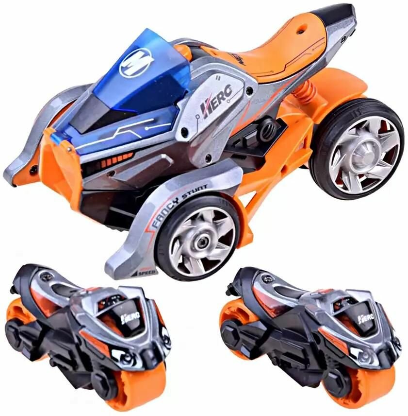 Модель трицикла MX масштаб 1:32, 3 в 1, собирается в машинку, свет, звук, пусковой механизм