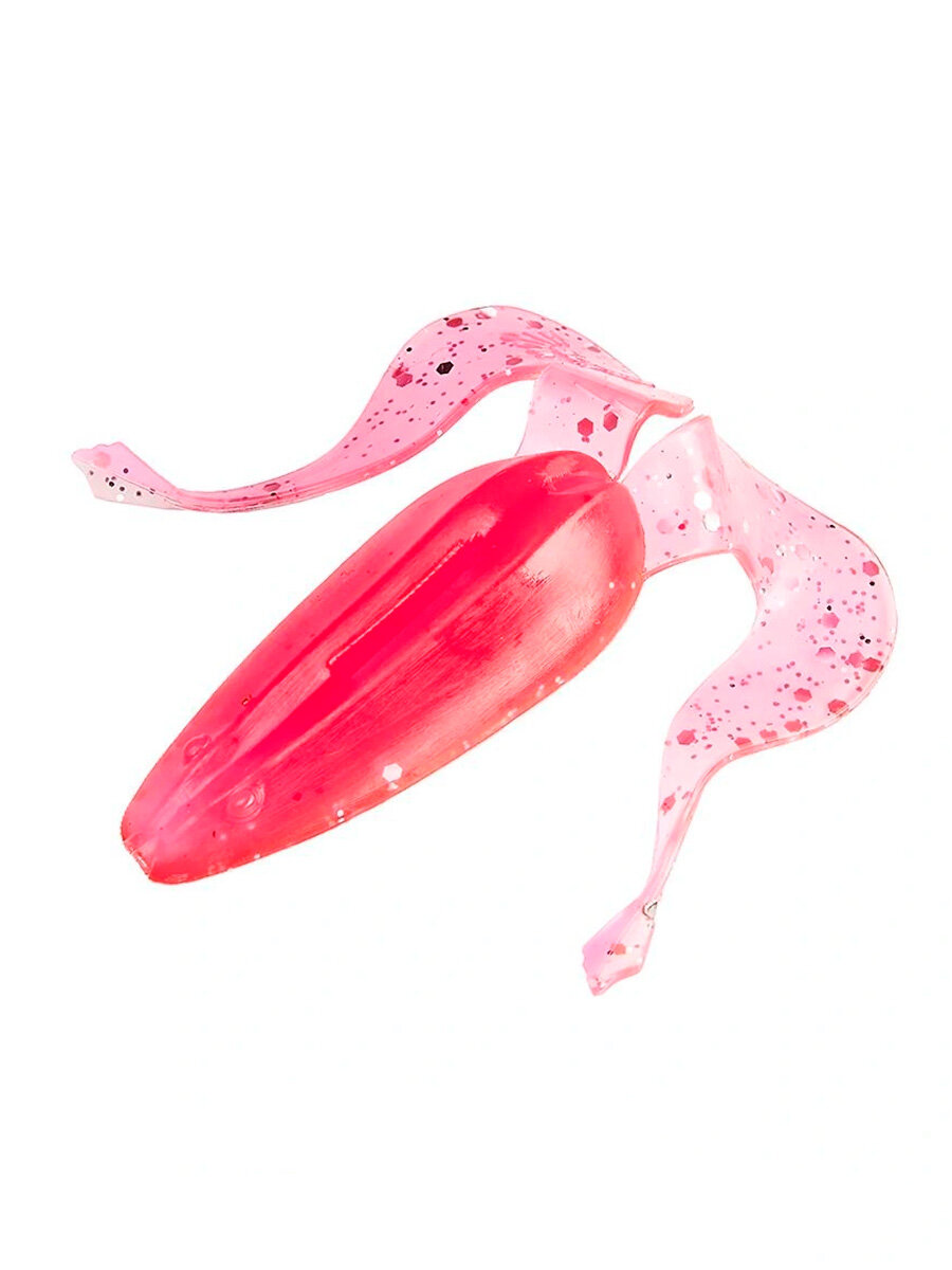 Лягушка несъедобная Helios Frog 2,56"/6,5 см Silver Sparkles & Pink 20шт. (HS-21-035-N-20)