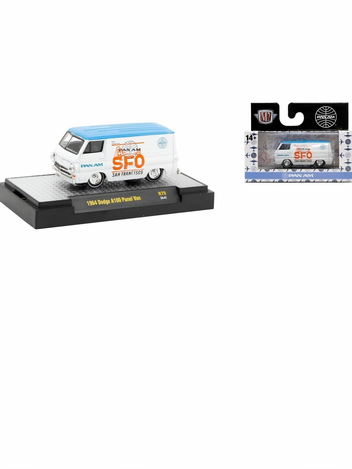 Машинка M2 Machines 1/64 1964 Dodge A100 Panel Van White R79 24-41 Die-cast Alloy Car Model Collection Toy Gift