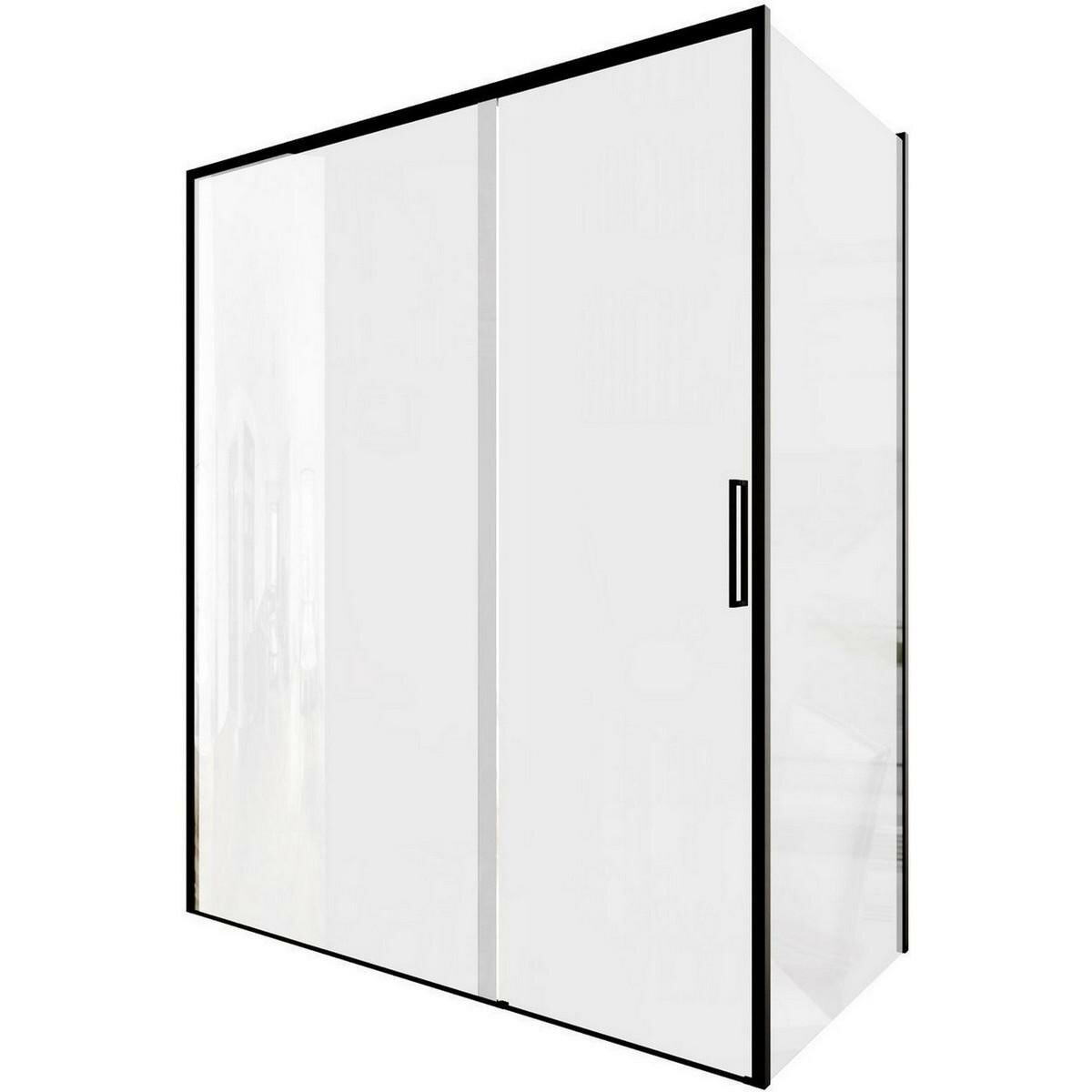 Душевой уголок Aquanet Pleasure Evo AE65-160x90-BT 160x90 324144 профиль Черный стекло прозрачное