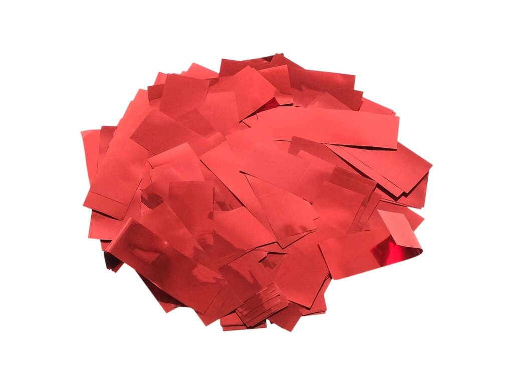 OMCR Конфетти металлизированное 20х50мм, красный, упаковка 1 кг, Foix