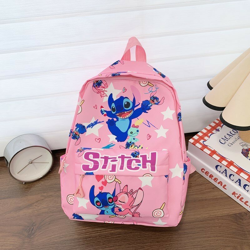 Милый love bubble ice cream lilo angel cartoon printed children backpack for daily education and outings, pink