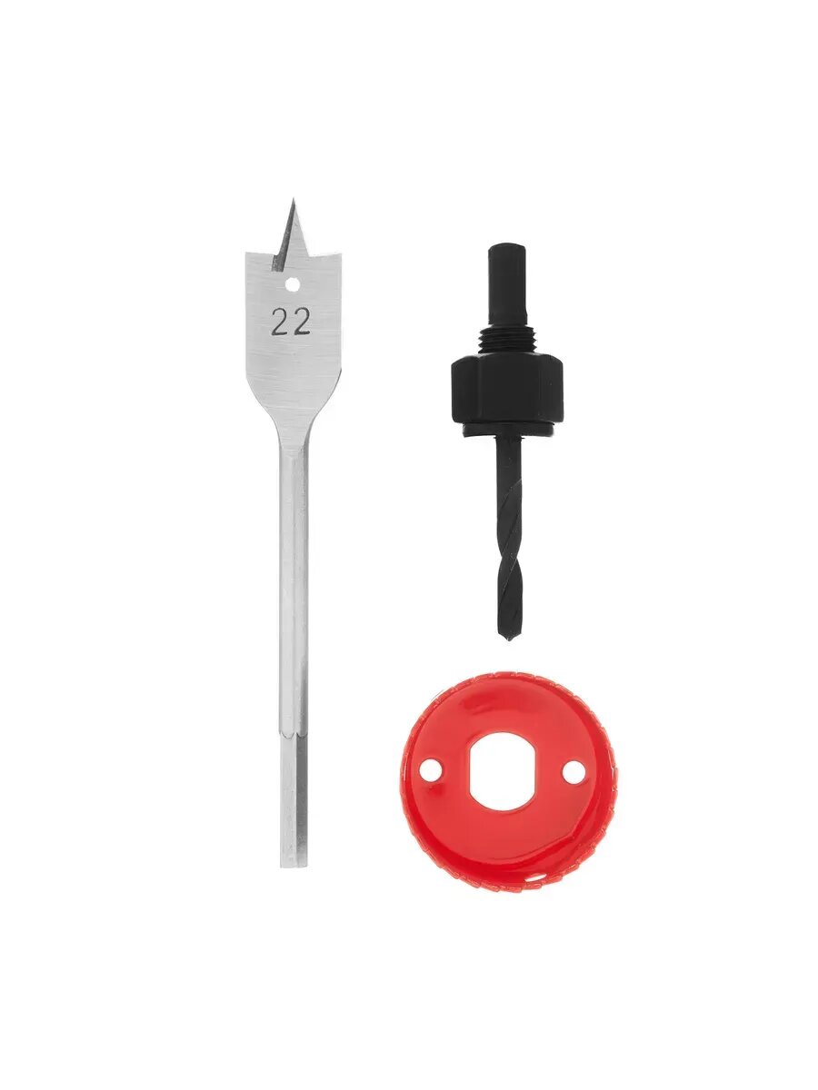 Набор сверло перьевое и коронка для врезных замков