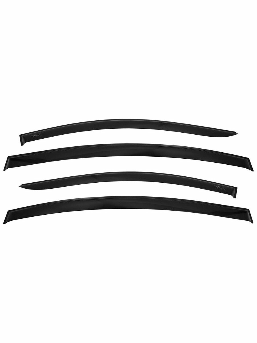 Дефлекторы окон Vinguru CHEVROLET Cruze 2009-2012 /сед/накладные/скотч/к-т 4 шт./материал литьевой поликарбонат / Шевроле Круз