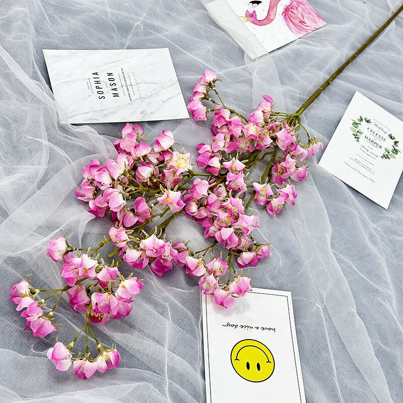 Small fresh series искусственный пивной хмель для дома с цветочной композицией для свадьбы и фотосъемки deep pink