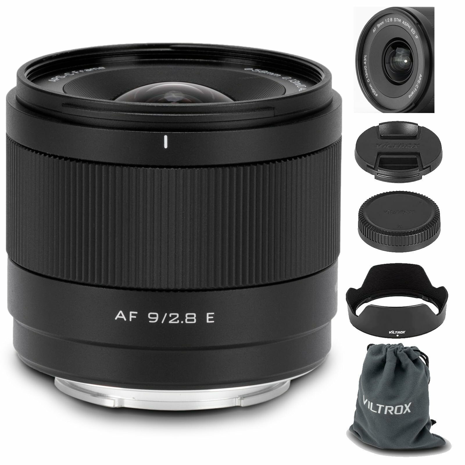 Объектив VILTROX 9 мм F2.8 E-Mount APS-C для Sony, сверхширокоугольный объектив с автофокусом и фиксированным фокусным расстоянием для камер Sony с байонетом E