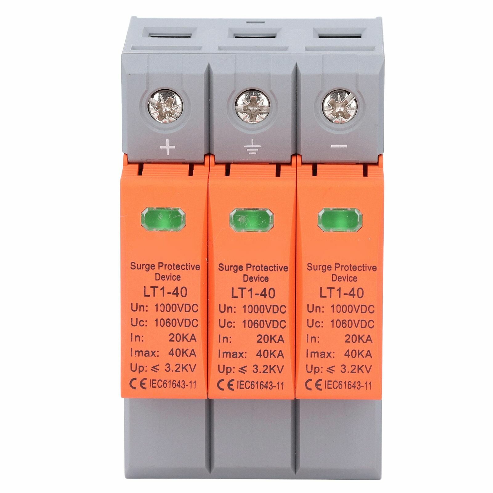 3P сетевой фильтр 35mm DIN-рейка, фотоэлектрическая защита 1000V 20-40кА