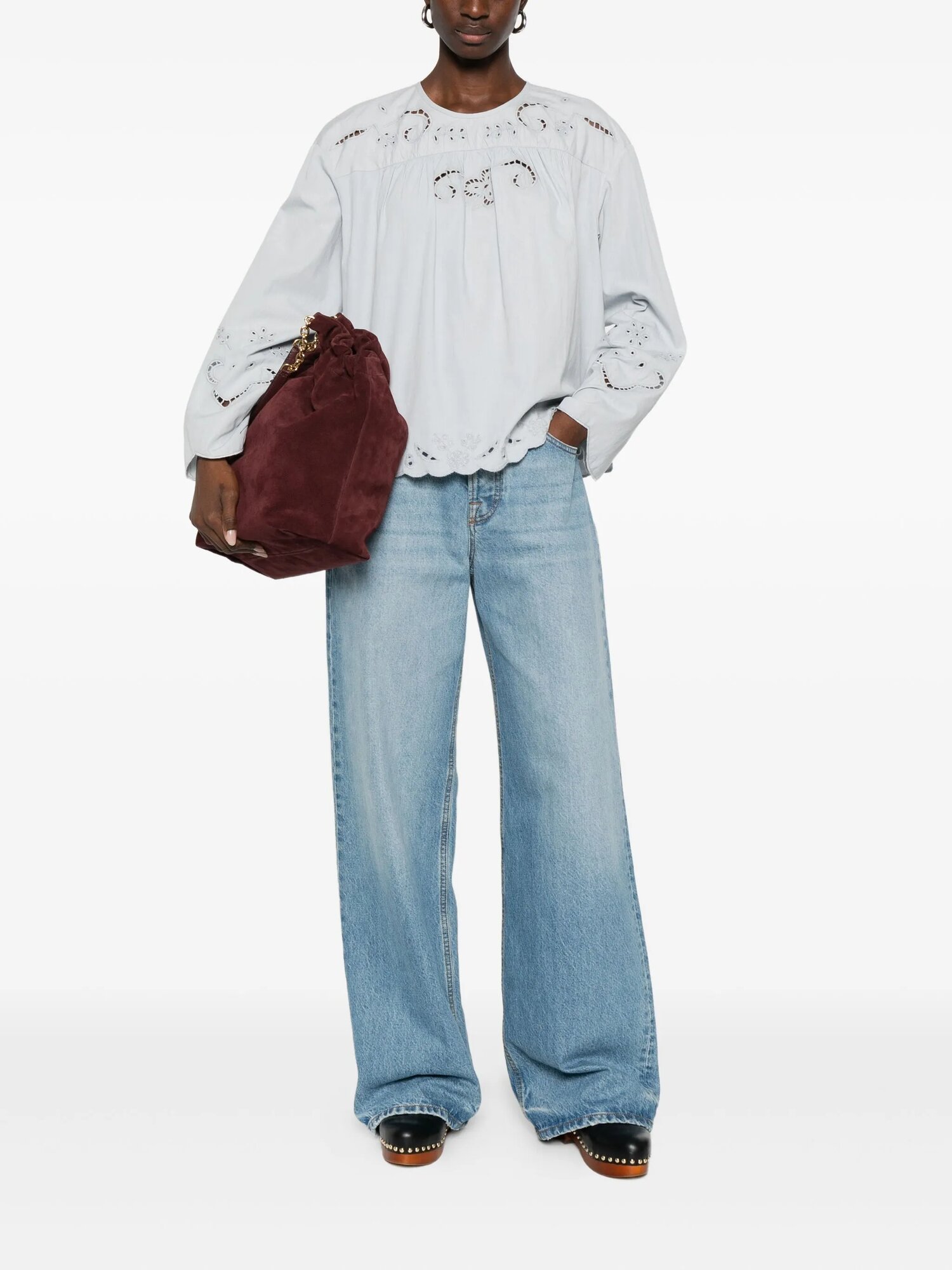 Блуза Forte Forte Embroidered scalloped blouse, размер 40 — фото 1