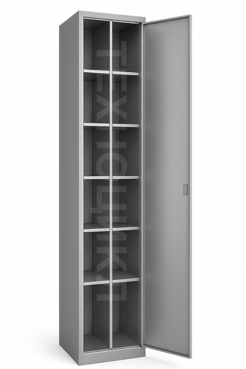 Металлический шкаф ХПГ-12 для СИЗ и противогазов, 1870х380х500мм, с дверью