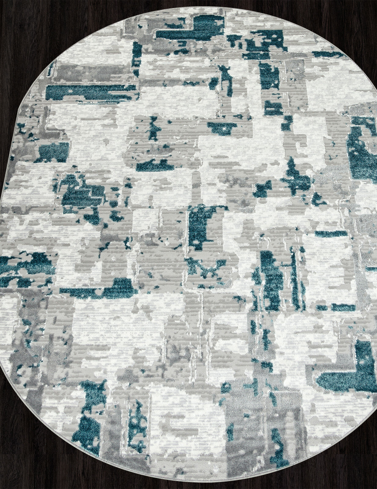 Ковер Современный Овал gray 1x2м